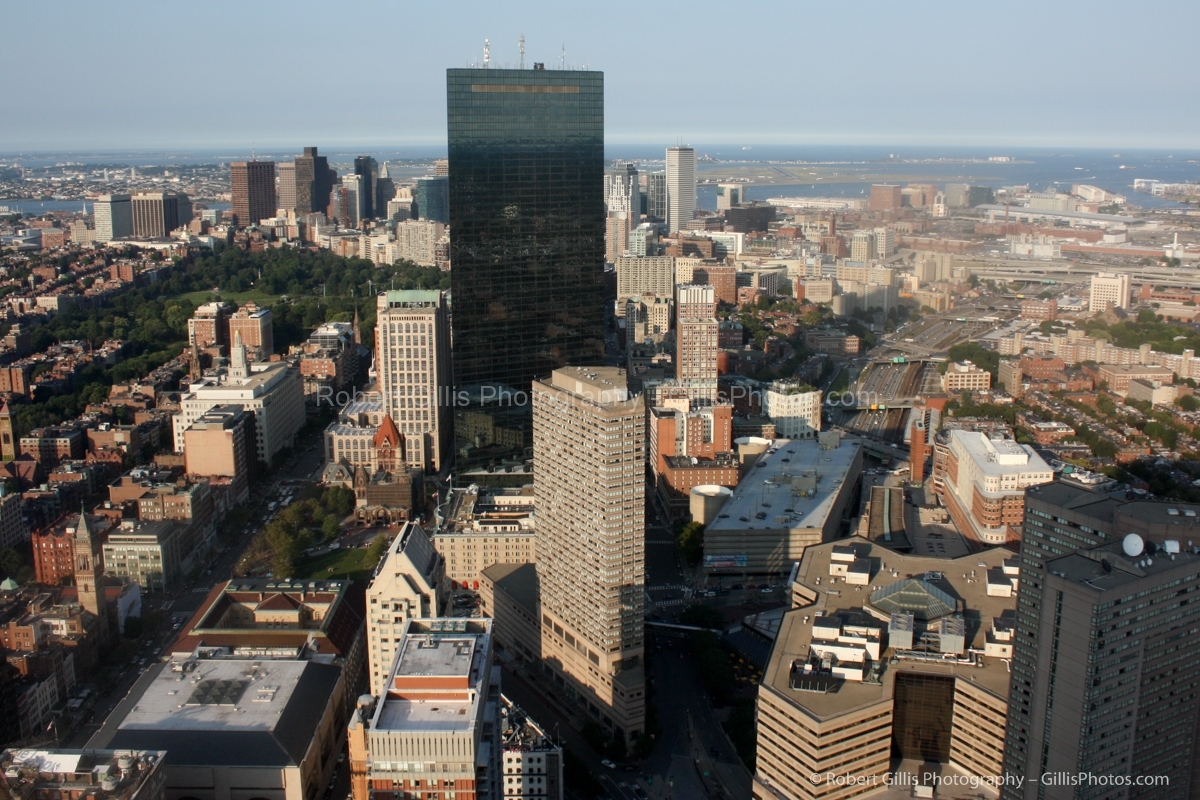 Boston Skyline from 52 Stories Up from the Prudential Observatory ...