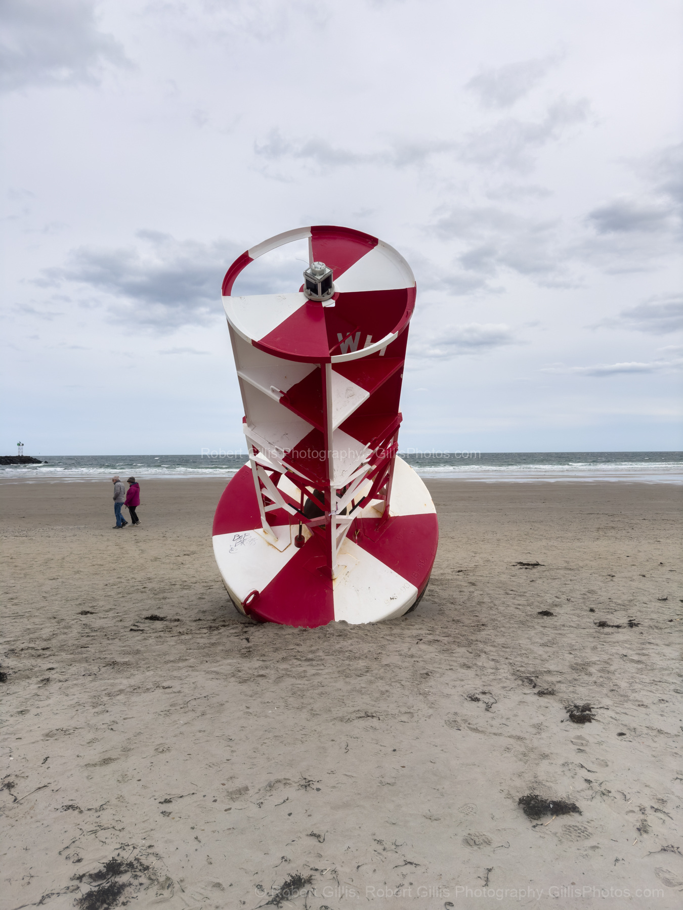 Maine – Wells Beach 2024 – 10,000 Pound Coast Guard Buoy Beaches after ...